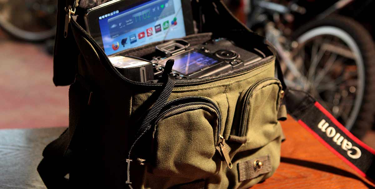 Retro Canvas DSLR Camera Bag for Photographers and Video