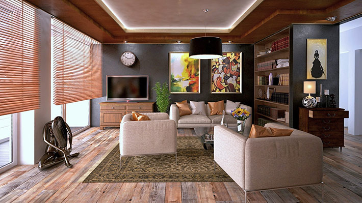 Photographing the Living Room of a Property